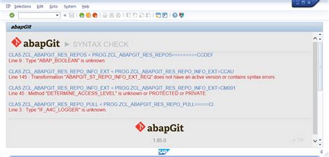 Syntax Errors Issue Abapgit Adt Backend Github
