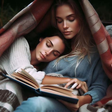 Premium Photo Two Girls Showing Love And Care For Each Other Illustration