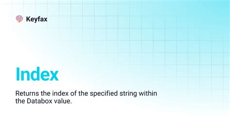 Index Keyfax