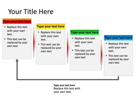PowerPoint Slide Text Box Diagram Boxes Multicolor PL CrystalGraphics Com