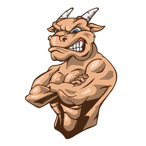 Premium Vector Ferocious Strong Goat Showing Muscle Vector Illustration