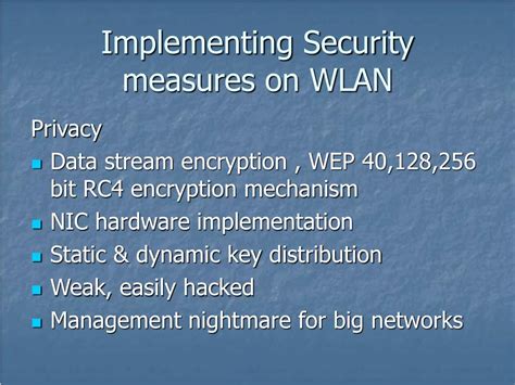 PPT Implementing Security Measures On WLAN PowerPoint Presentation Free Download ID