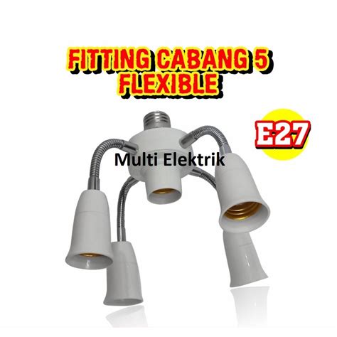 Jual Fitting Lampu E Cabang Flexible Lampu Shopee Indonesia