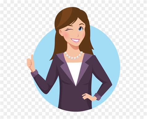 Confident Businesswoman Giving Thumbs Up Professional Illustration