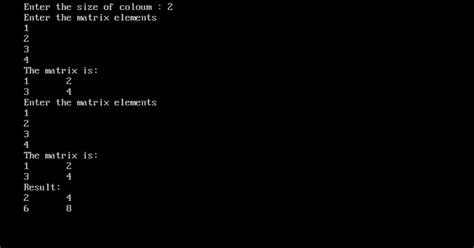 proghut matrix addition using the concept of operator overloading in c