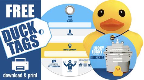 Printable Editable Free Printable Cruising Duck Tags Click To Download