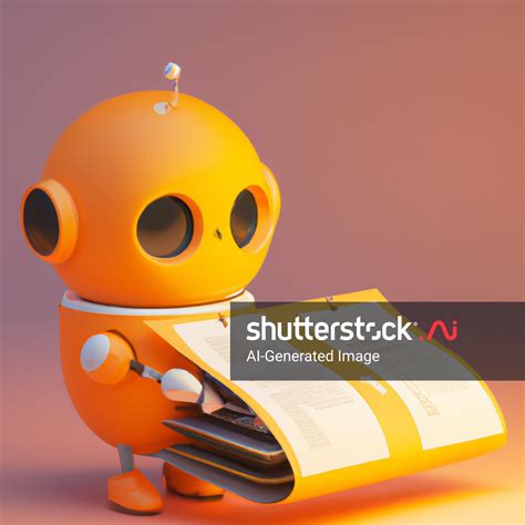Cute Character 3d Image Orange Robot Ai Generated Image 2346965331 Shutterstock