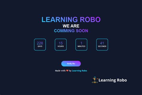 Responsive Coming Soon Page Using Html Css And Javascript With Modern Ui