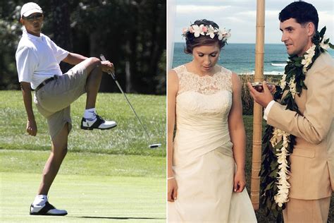 ពិធី រៀបការ នៅលើ វាលស្មៅ ត្រូវ បង្ខំ ឲ្យ ប្ដូរ ទីតាំង ព្រោះ លោក អូ បា ម៉ា ទៅ វាយកូនគោល