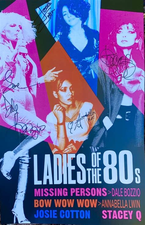Ladies Of The 80s Icon Poster Autographed Lost 80s Live