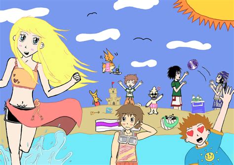 Digimon Frontier At The Beach By Anime On Deviantart