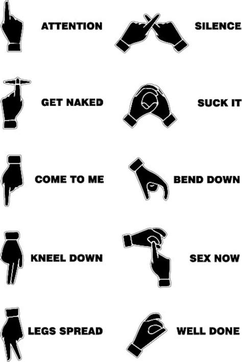 Bdsm Bdsm Hand Symbol Set Bdsm Svg Master Sign Language Etsy Australia