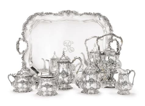 363 An American Silver Six Piece Tea And Coffee Set With Matching