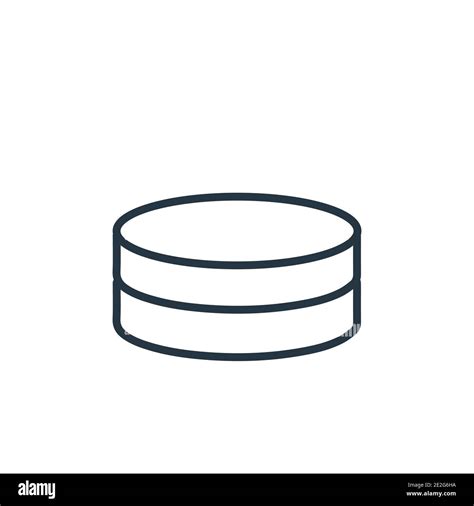 Database Outline Vector Icon Thin Line Black Database Icon Flat