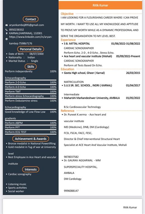 Ritik Kumar On Linkedin New Cv