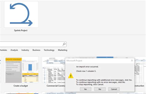getting error message when open project file microsoft community