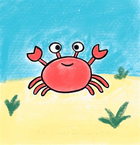How To Draw A Crab Step By Step Simple Easy Drawing