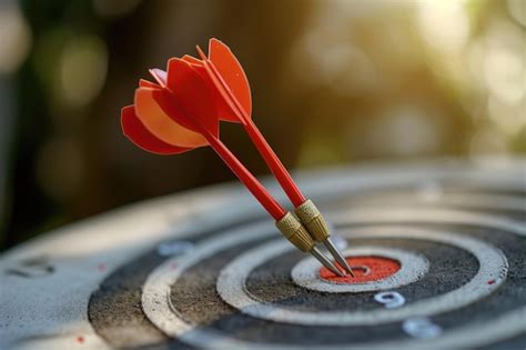 Premium Photo Targeting Business Goals With Red 3d Arrows