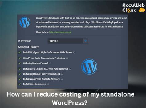 Optimize Costs For Your Standalone Wordpress Site Effective