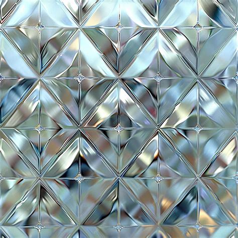 Geometric Glass Pattern With Reflective Surface Premium Ai Generated