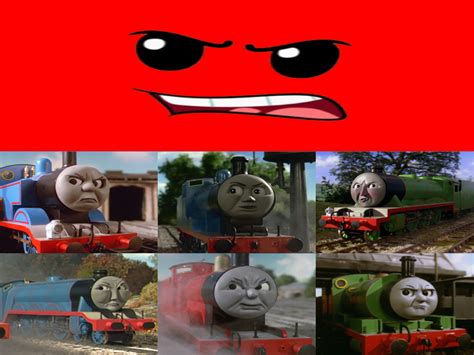 Thomas And His Friends Arguing With Face By Brandoncockburn On Deviantart