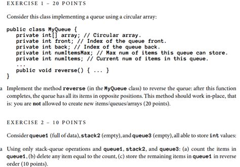 Solved EXERCISE POINTS Consider This Class Chegg