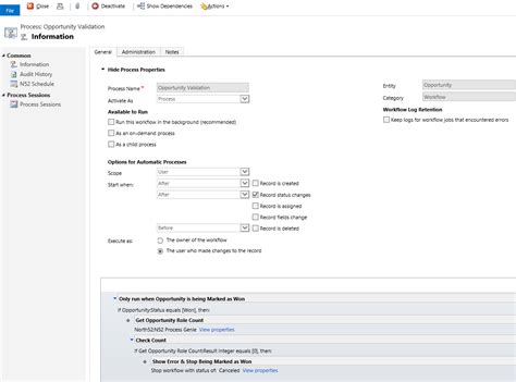 XRM Formula Validate Opportunity Won North Support