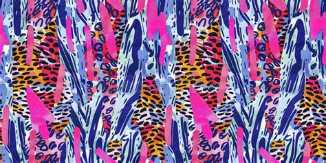 Fun Girly Camouflage Border Pattern In Vibrant Stripes And Spotted