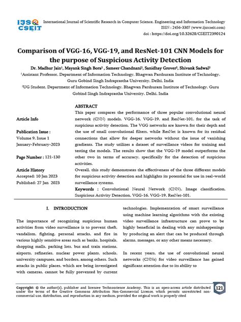 Comparison Of Vgg 16 Vgg 19 And Resnet 1 Pdf Computing Computer Science