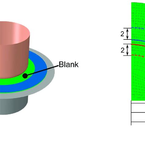 A Schematic Of The Fe Model B A Quarter Of The Fe Mesh Of The