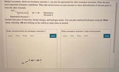 Solved Methyl Isocyanate Shown As Resonance Structure 1