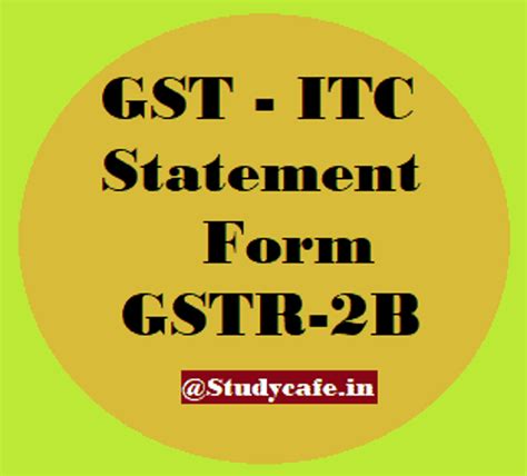 GST ITC Statement Form GSTR B