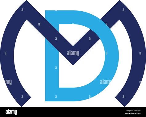 Letter Md Linked Colorful Overlap Design Logo Vector Stock Vector Image And Art Alamy