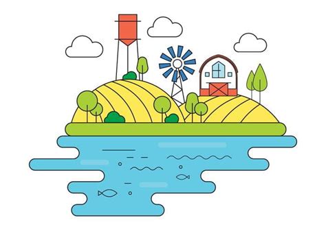 농장 벡터 일러스트 레이 션 Svg Eps Uidownload