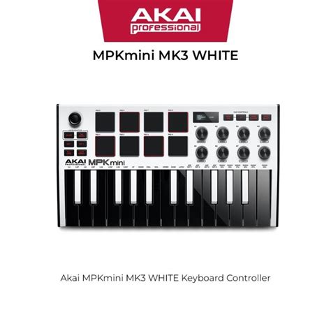 Jual Akai Mpkmini Mk3 White Keyboard Controller Shopee Indonesia