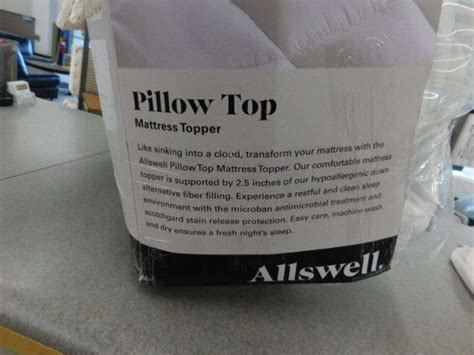 Allswell King Pillow Top Mattress Topper Lambrecht Auction Inc