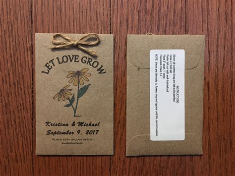 DIY Seed Packet Favors