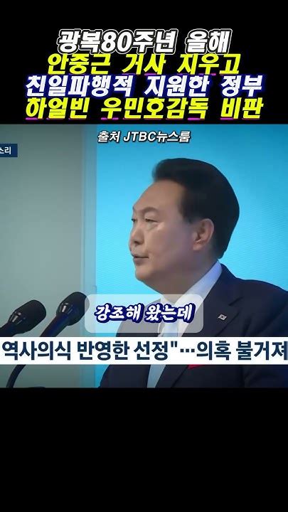 광복80주년 올해 안중근 거사 지우고 친일파행적 지원한 정부 하얼빈 우민호 감독의 비판 안중근의사 하얼빈 우민호감독 현빈 광복80주년 이토히로부미 보훈부