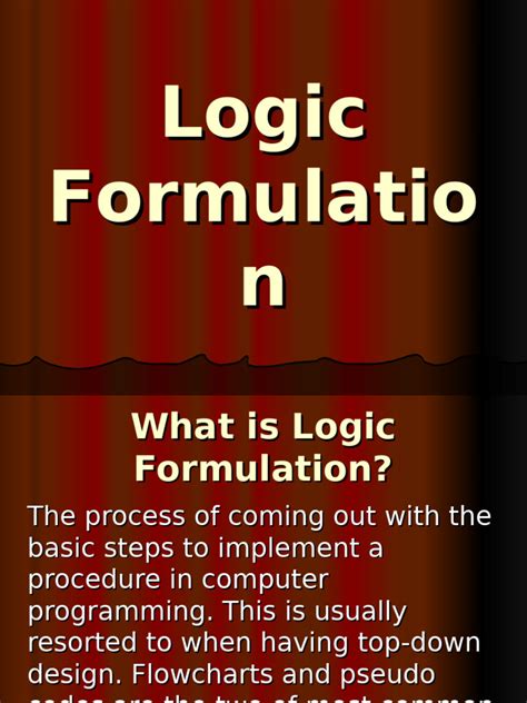 Module 1 Logic Formulation Concepts Pdf Computer Program Programming