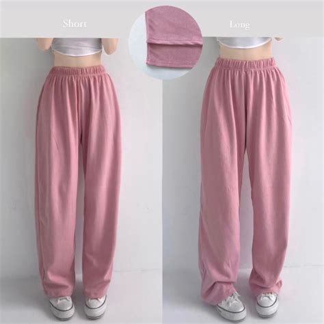 [made] [일반ver] 숏and롱ver 자체제작 자스민벨 9컬러 힙한 핏 롱 와이드 하이웨스트 트레이닝복 밴딩 유니섹스 팬츠 키작녀 키큰녀 빅사이즈 핑크바지 여름바지