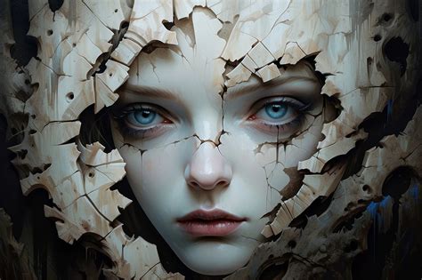Download Ai Generated Woman Cracked Royalty Free Stock Illustration