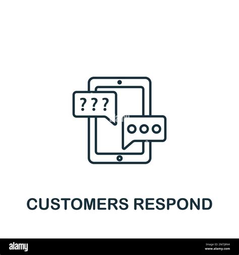 Customers Respond Icon Monochrome Simple Project Management Icon For