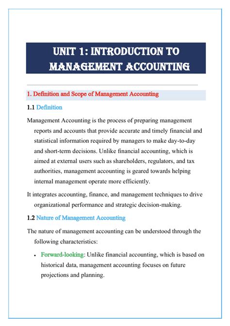 Management Accounting Notes In Pdf For Free Download