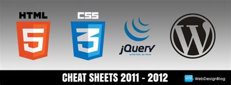 Html5 Css3 Jquery And Wordpress Cheat Sheets για τον Web Designer Web