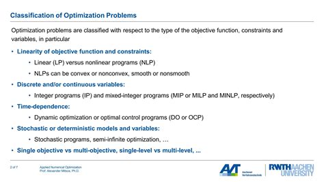Week1 Slides Mathematical Optimization For Engineers Ppt