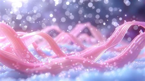 A Dreamy Abstract Representation Of Flowing Pink Strands With