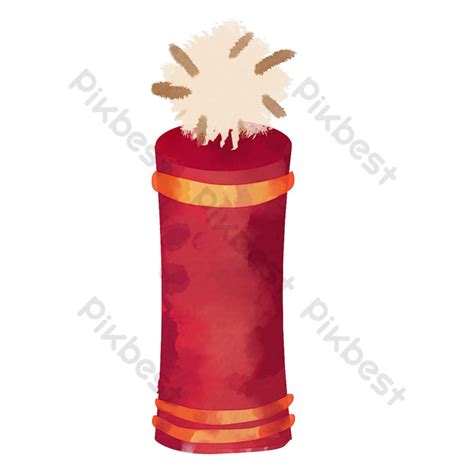 Red Cylindrical Firecracker Element Png Images Psd Free Download