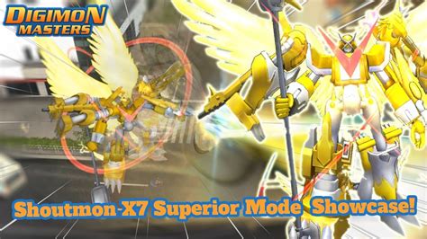 Shoutmon X Superior Mode Showcase Skills Stats Review Digimon Masters Online Nadmo Youtube
