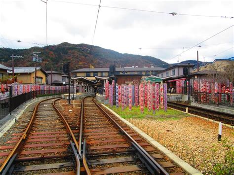 Small Train Station In Kyoto Stock Image Image Of Arashiyama
