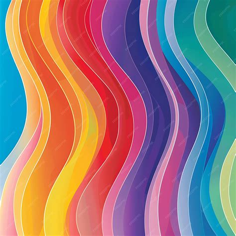 A Colorful Rainbow Colored Background With A Rainbow Pattern Premium Ai Generated Image